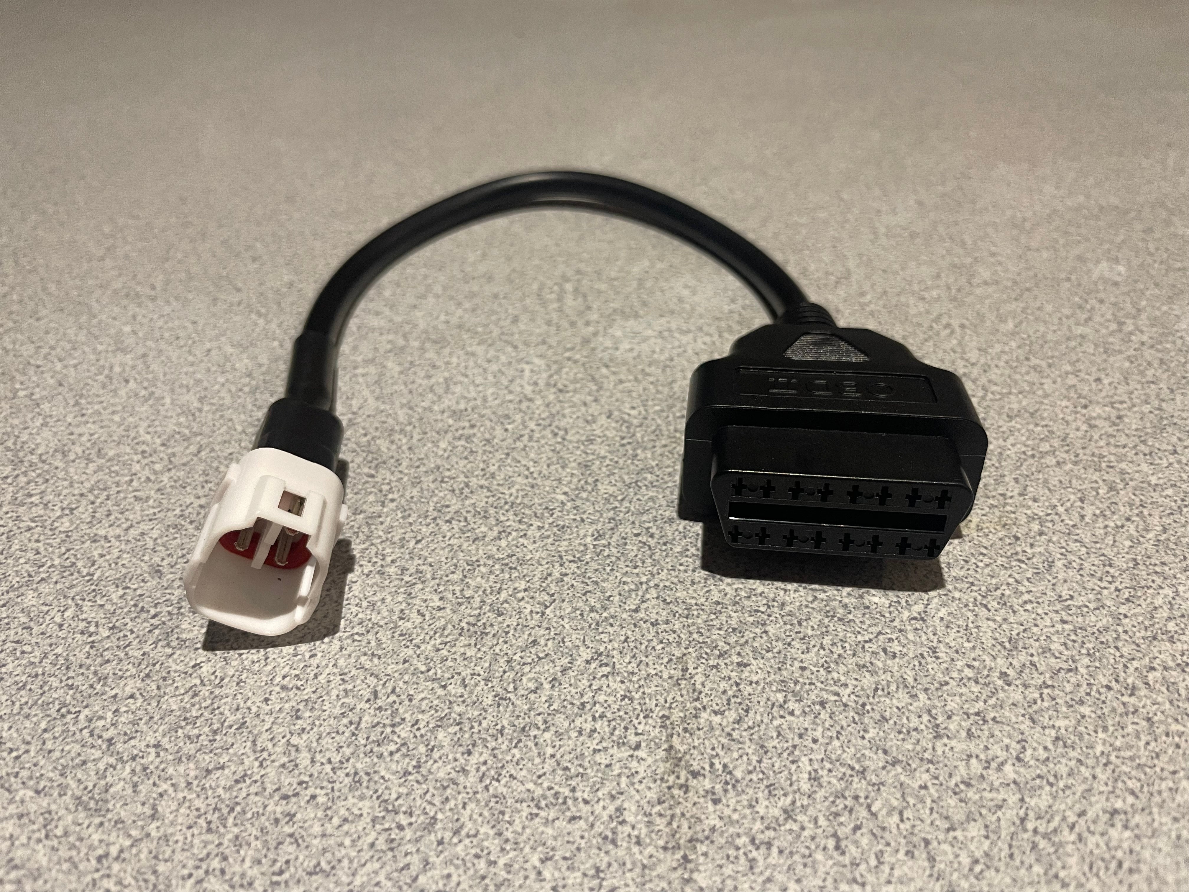 OBD2 to Euro 4 Yamaha 4 pin White connector adaptor cable Kev Mod | kev mod